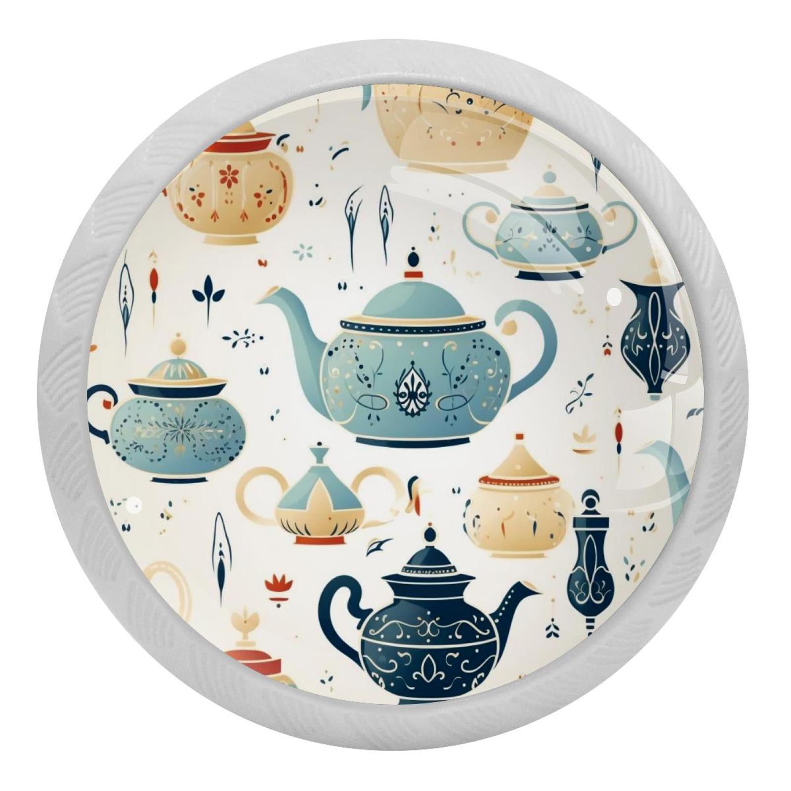 Arabic Teapot Round Glow-in-the-Dark Door Knobs 4-Pack with Screws ...