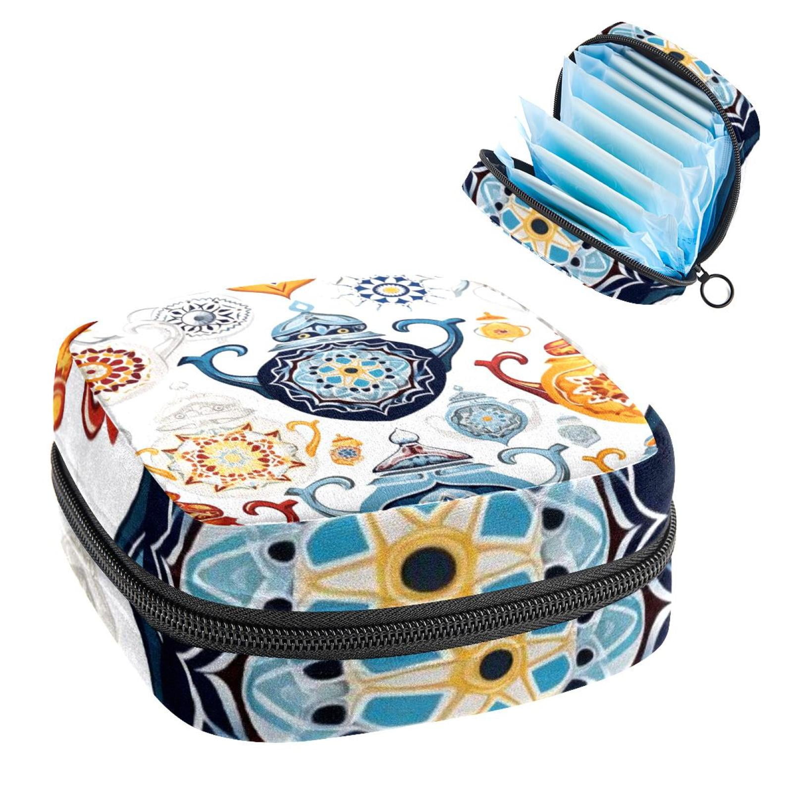Arabic Teapot Sanitary Napkin Bag Period Pouch Travel Organizer Zipper ...