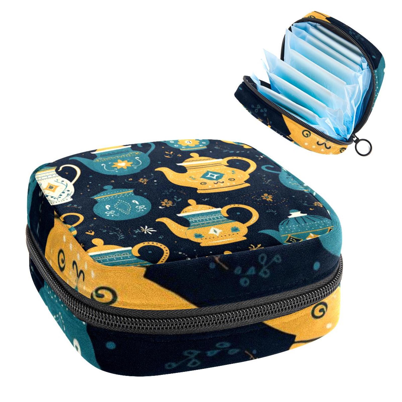 Arabic Teapot Sanitary Napkin Pouch Bag with Plush Fabric, Sponge, and ...