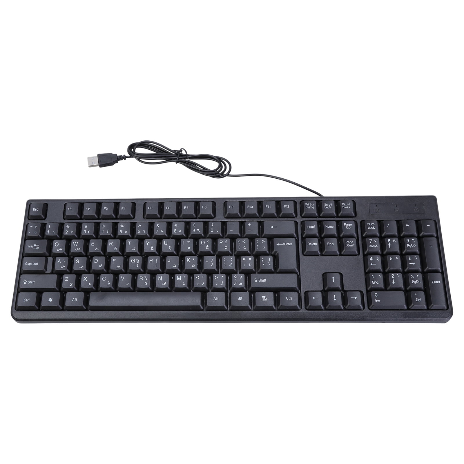 Arabic and English Wired Keyboard USB Computer keypad for Laptop MAC ...