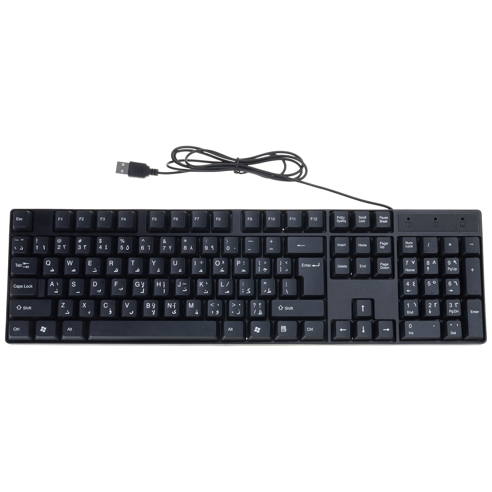 Arabic and English Wired Keyboard USB Computer keypad for Laptop MAC ...