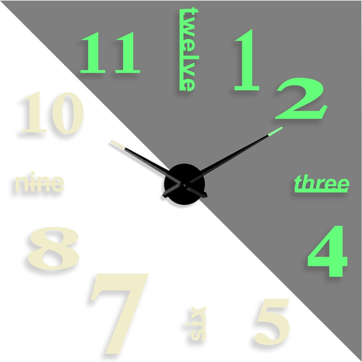 Arabic numerals 4 Minimalism DIY Different Luminous Frameless Wall ...