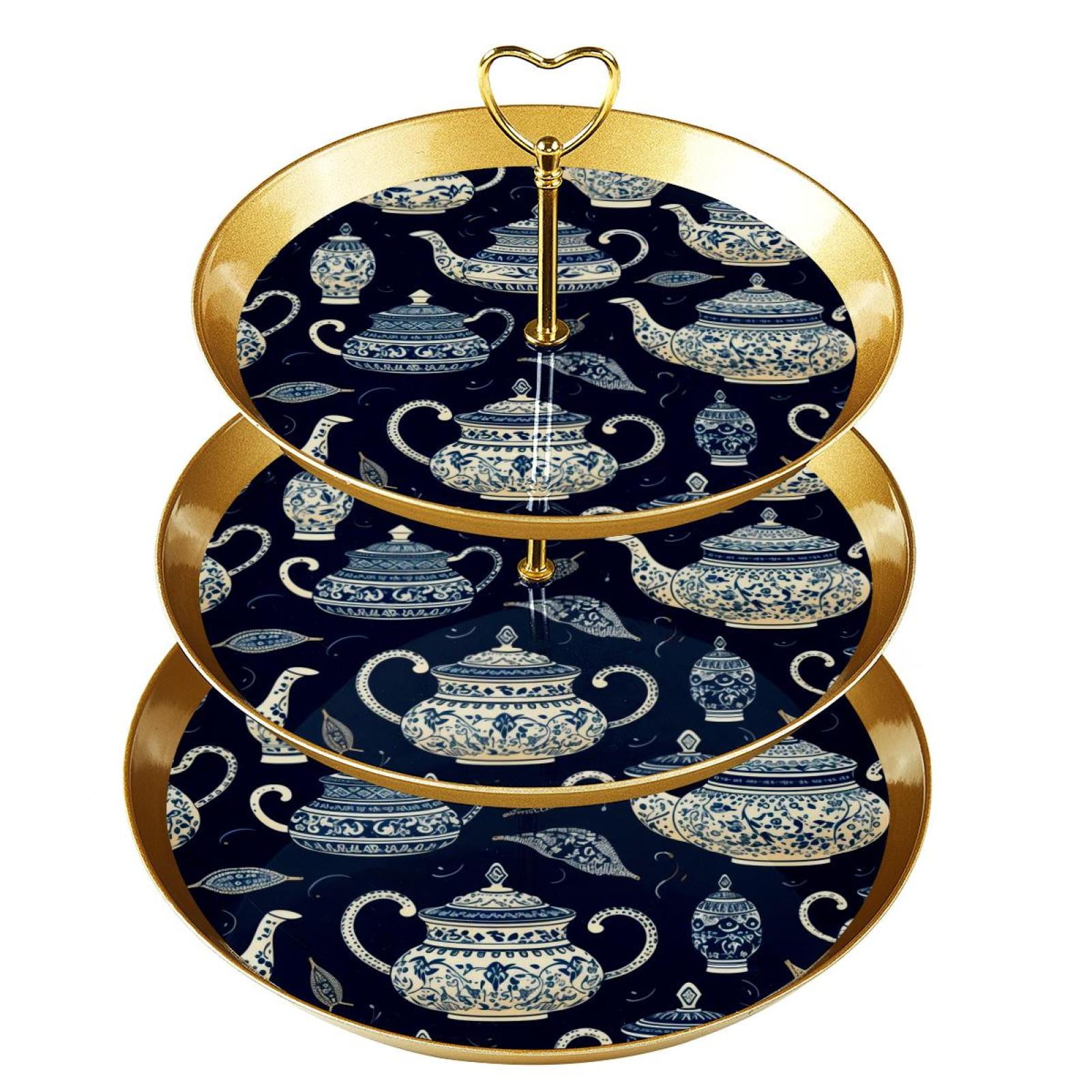 Arabic teapot Modern Plastic Dessert Table Tray Stand with Iron Pillars ...