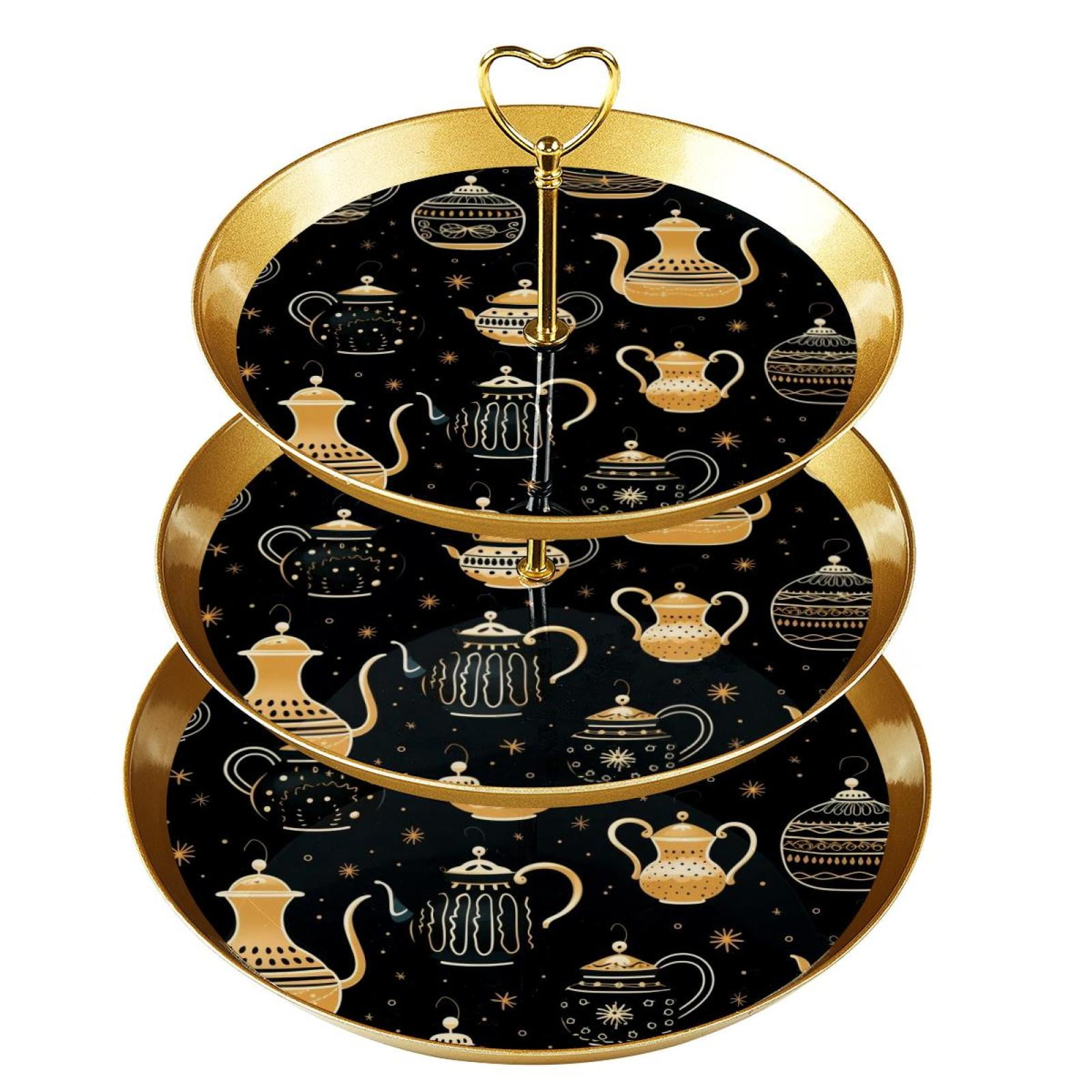 Arabic teapot Plastic Discs and Iron Pillars Dessert Table Organizer ...