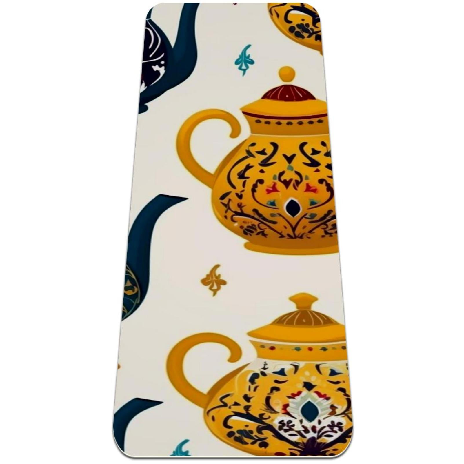Arabic teapot TPE Yoga Mat - Exercise Mat | Lightweight & Durable 200 ...