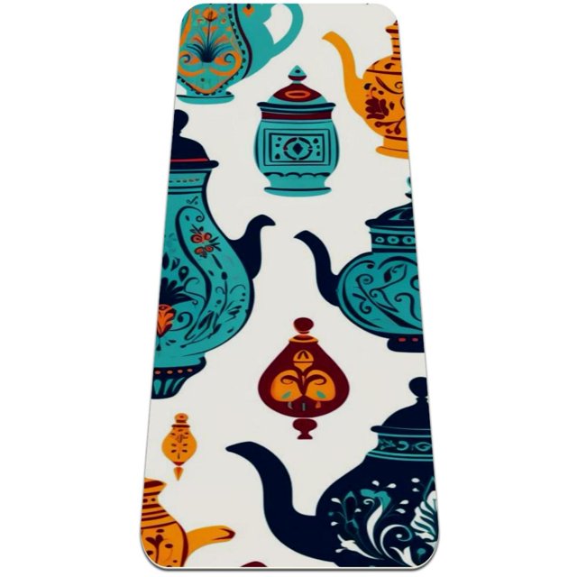 Arabic teapot TPE Yoga Mat:Exercise Mat for Yoga, Pilates & Fitness ...