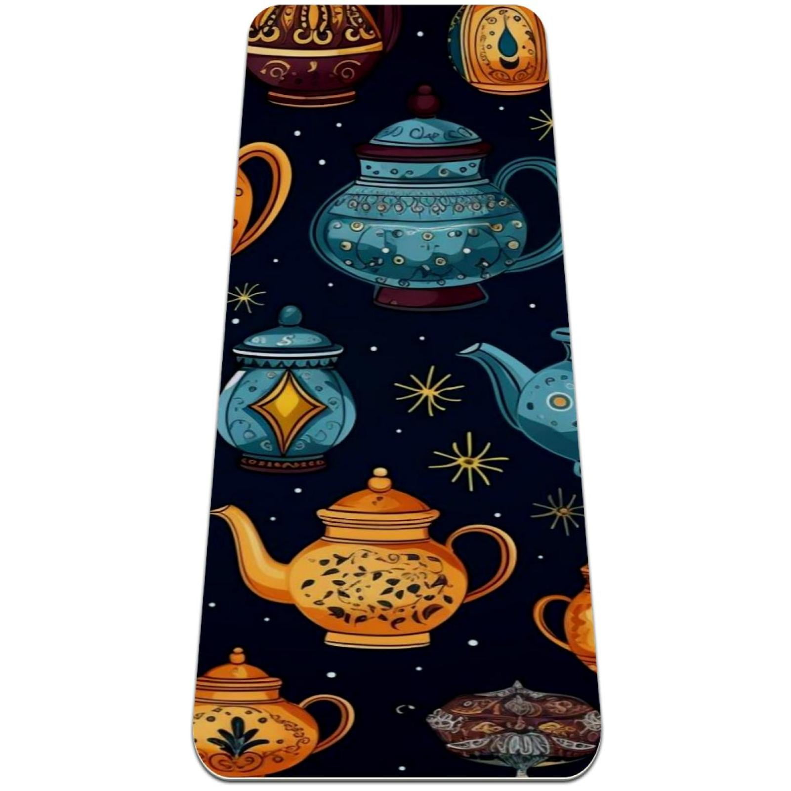 Arabic teapot TPE Yoga Mat - ,Exercise Mat for Yoga, Pilates, and ...