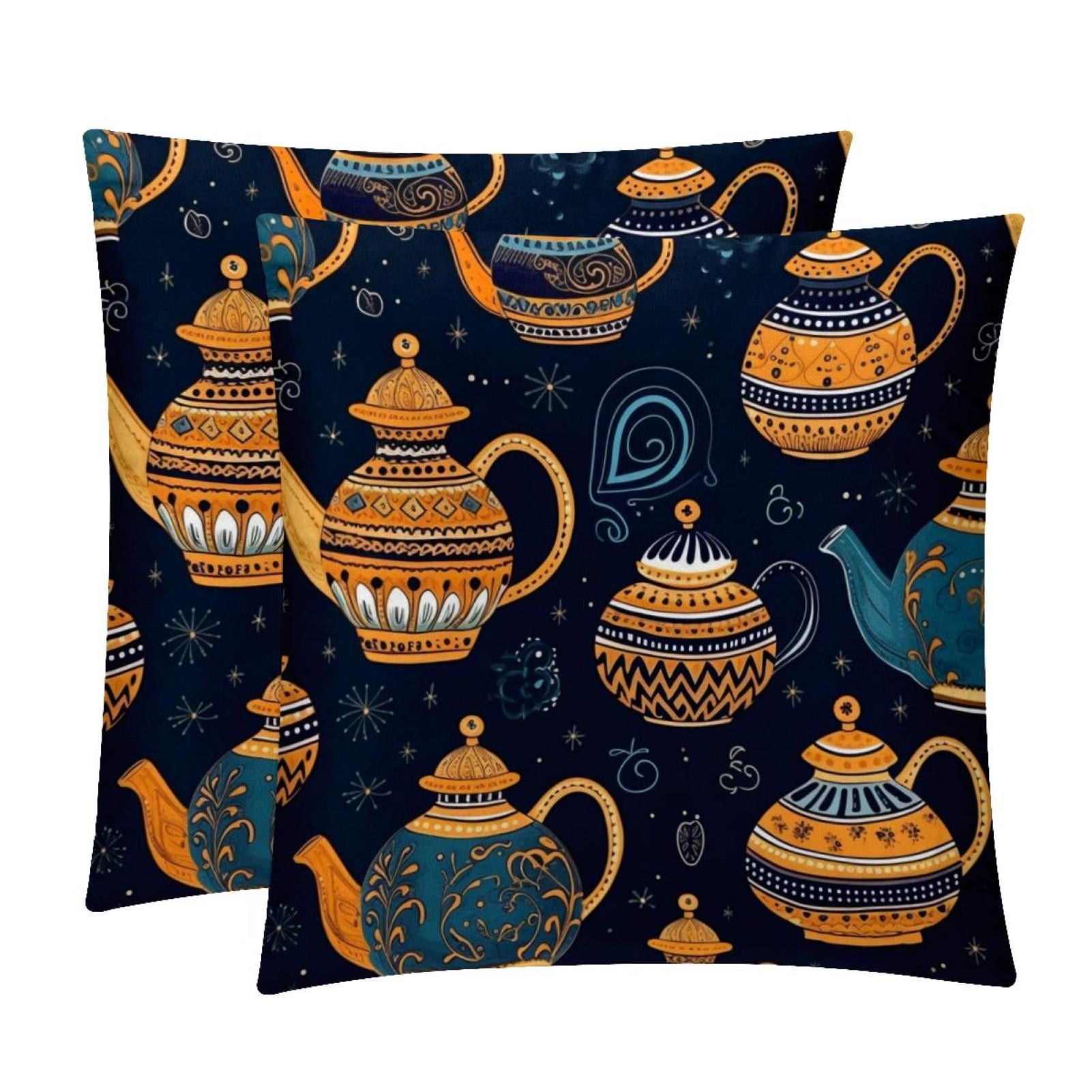 Arabic teapot Velvet Bed Pillow Throw Covers Pillow Inserts Throw ...