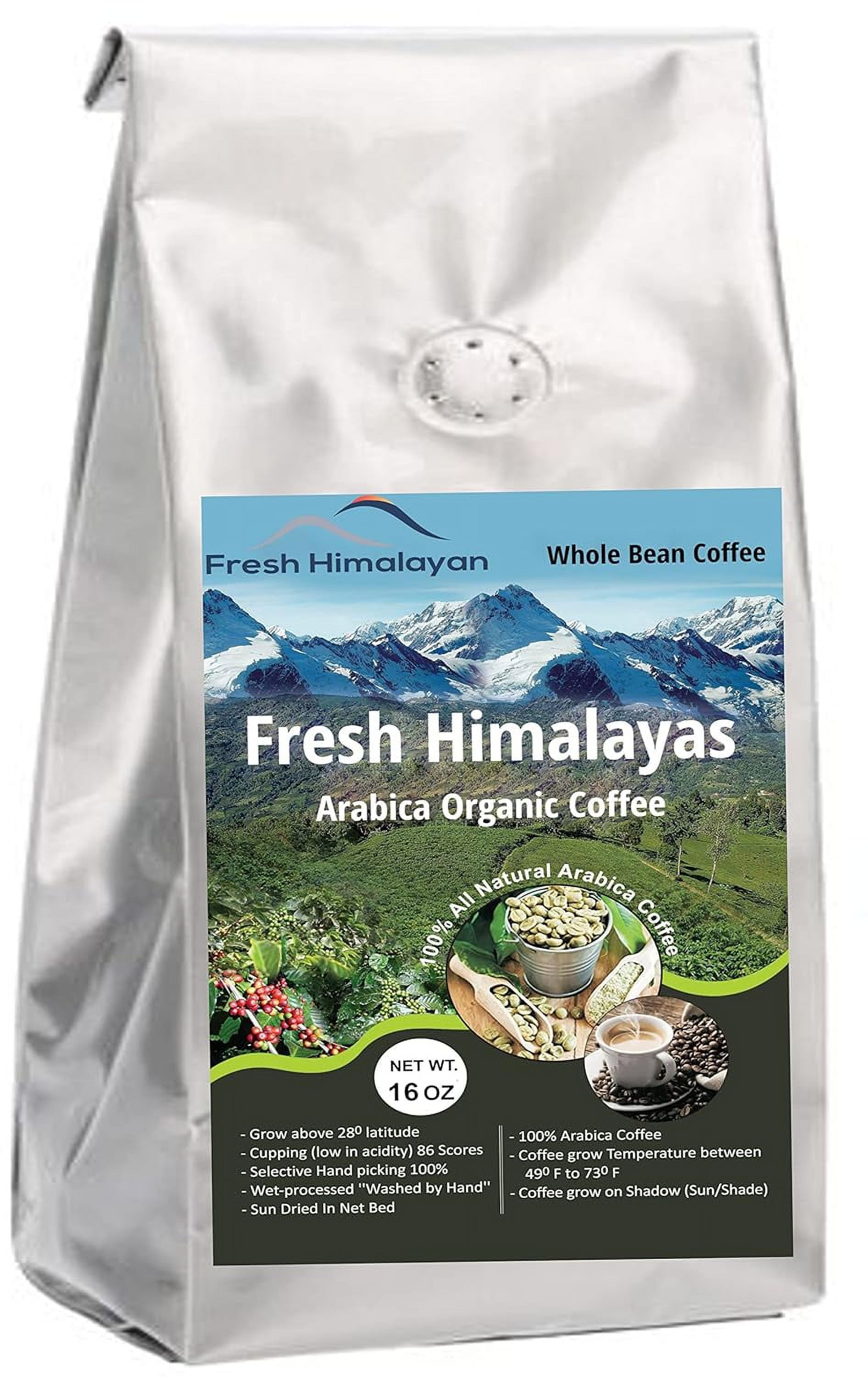 Arabica Organic Roasted Whole Beans Coffee 1 lbs | Grow On Sunshade ...