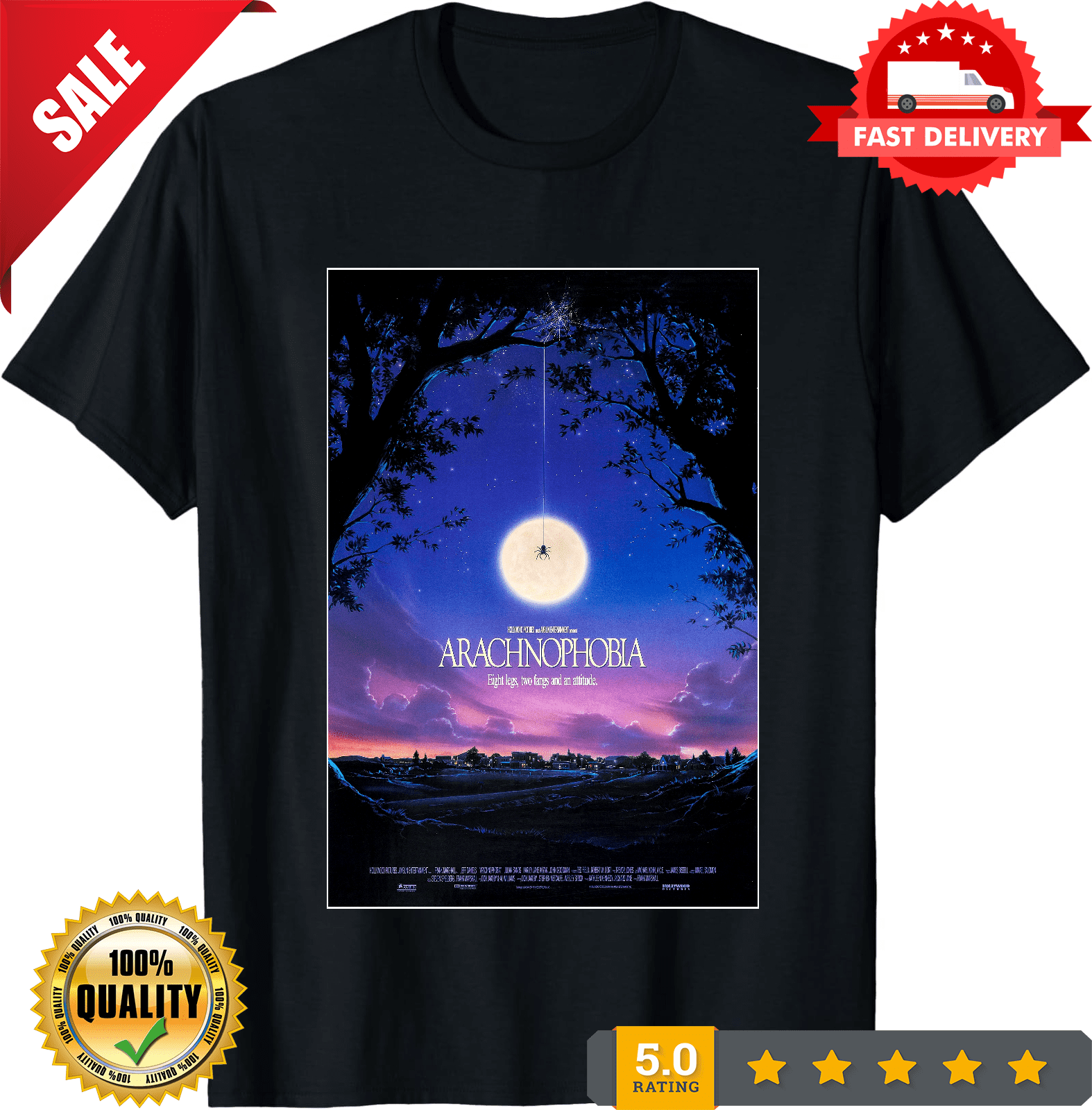 Arachnophobia Halloween Movie Poster T-Shirt Retro Classic Horror Tee # ...