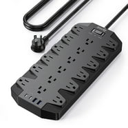 Honeywell 2-in-1 Pack Power Strips - 6 AC Outlets Surge + 3 AC 2 USB ...