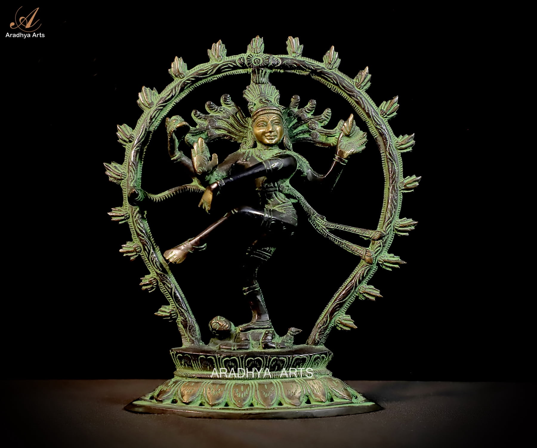 Aradhya Arts Brass Natraj statue, 8.27 inch tall sculpture of Lord ...