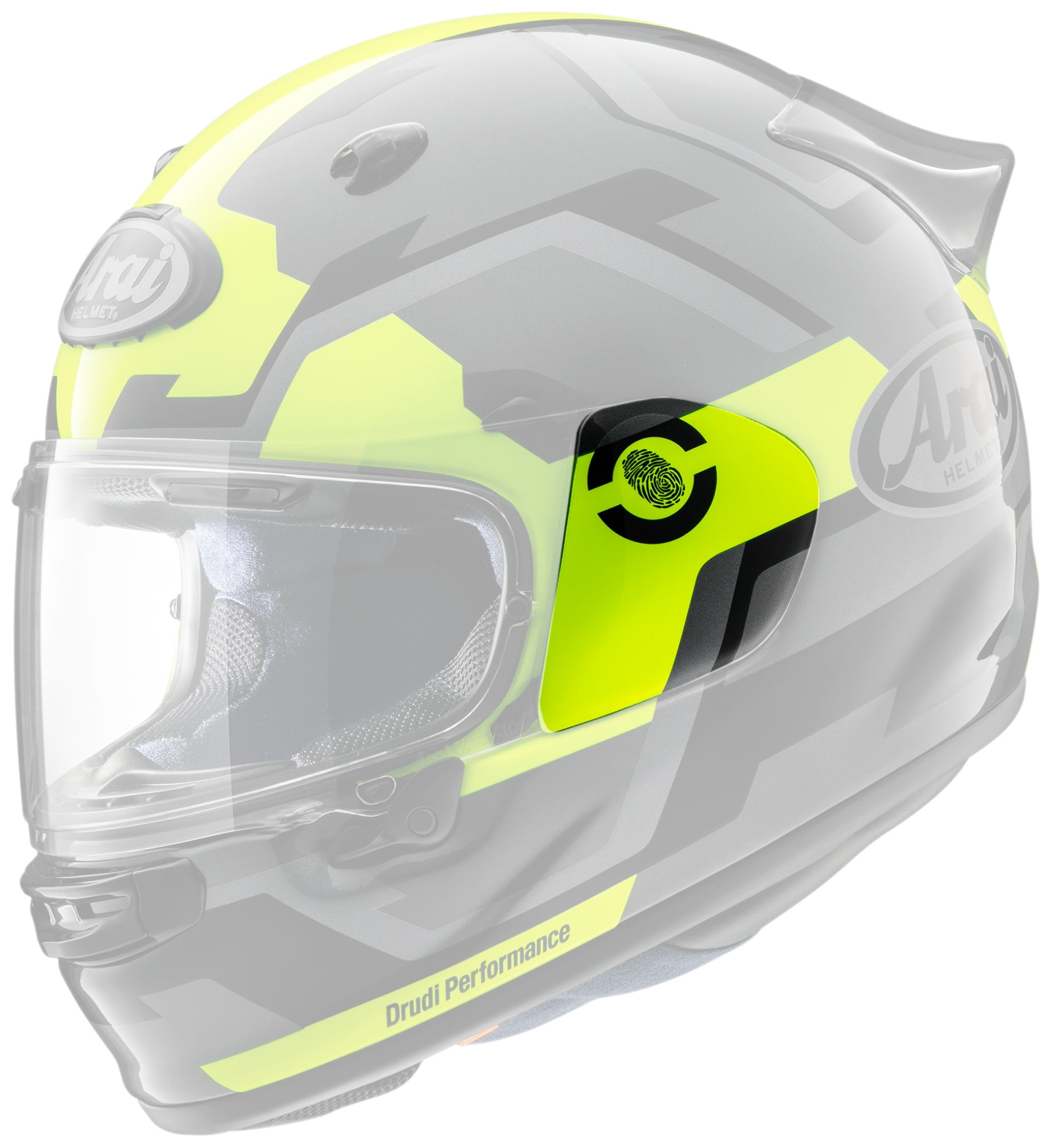Arai Helmets Side Pods for Contour-X Helmet - Fluorescent Yellow ...