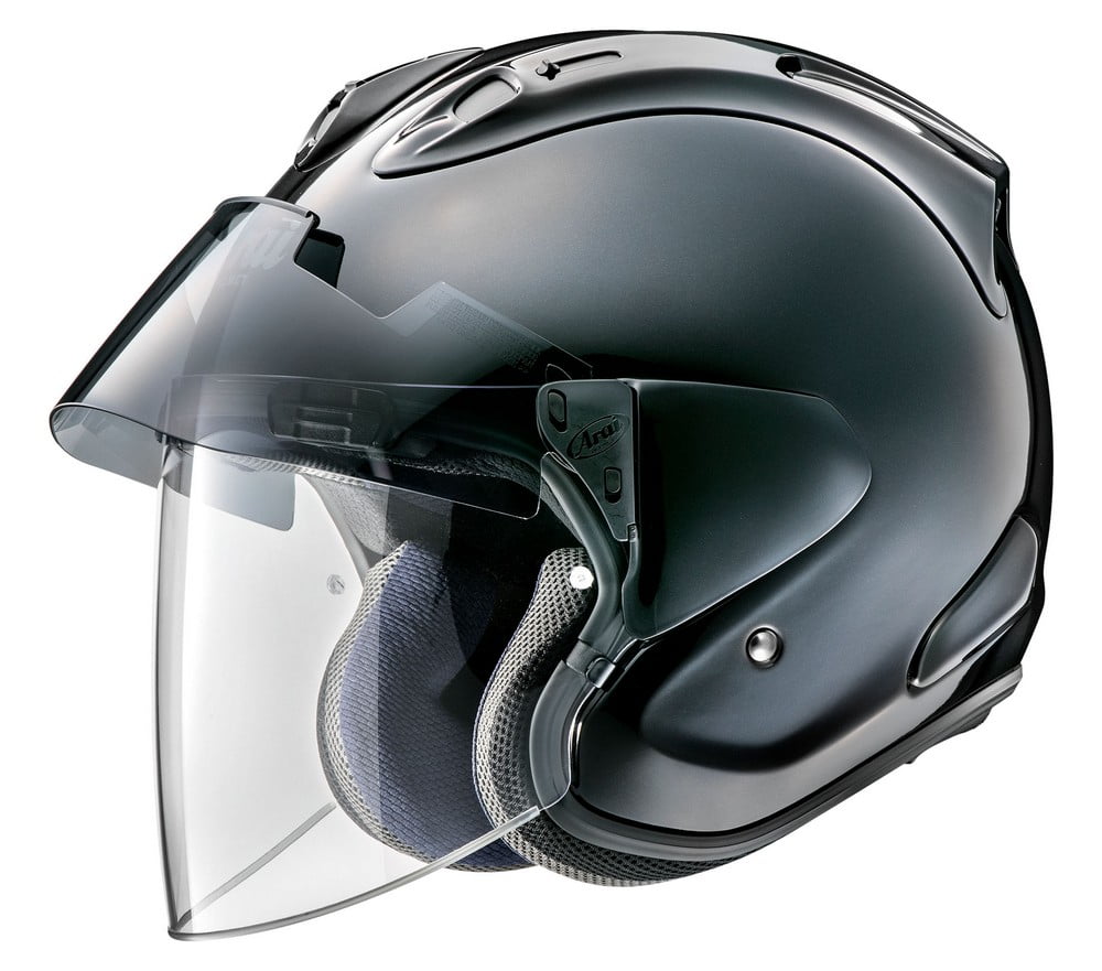 Arai Ram-X Solid Open Face Motorcycle Helmet (M2020D) Diamond Black LG ...