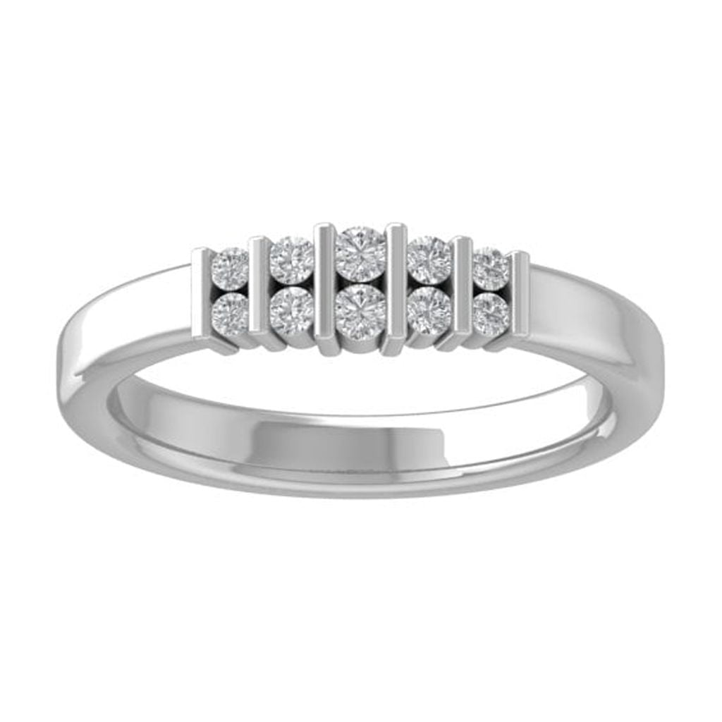 Araiya Fine Jewelry 10K White Gold Round-shape Lab Grown Diamond ...