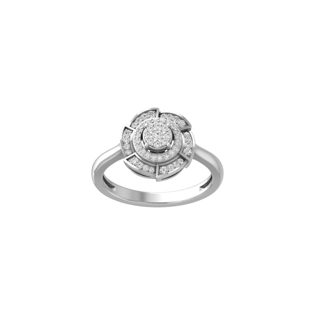 Araiya Fine Jewelry 10K White Gold Round-shape Lab Grown Diamond ...