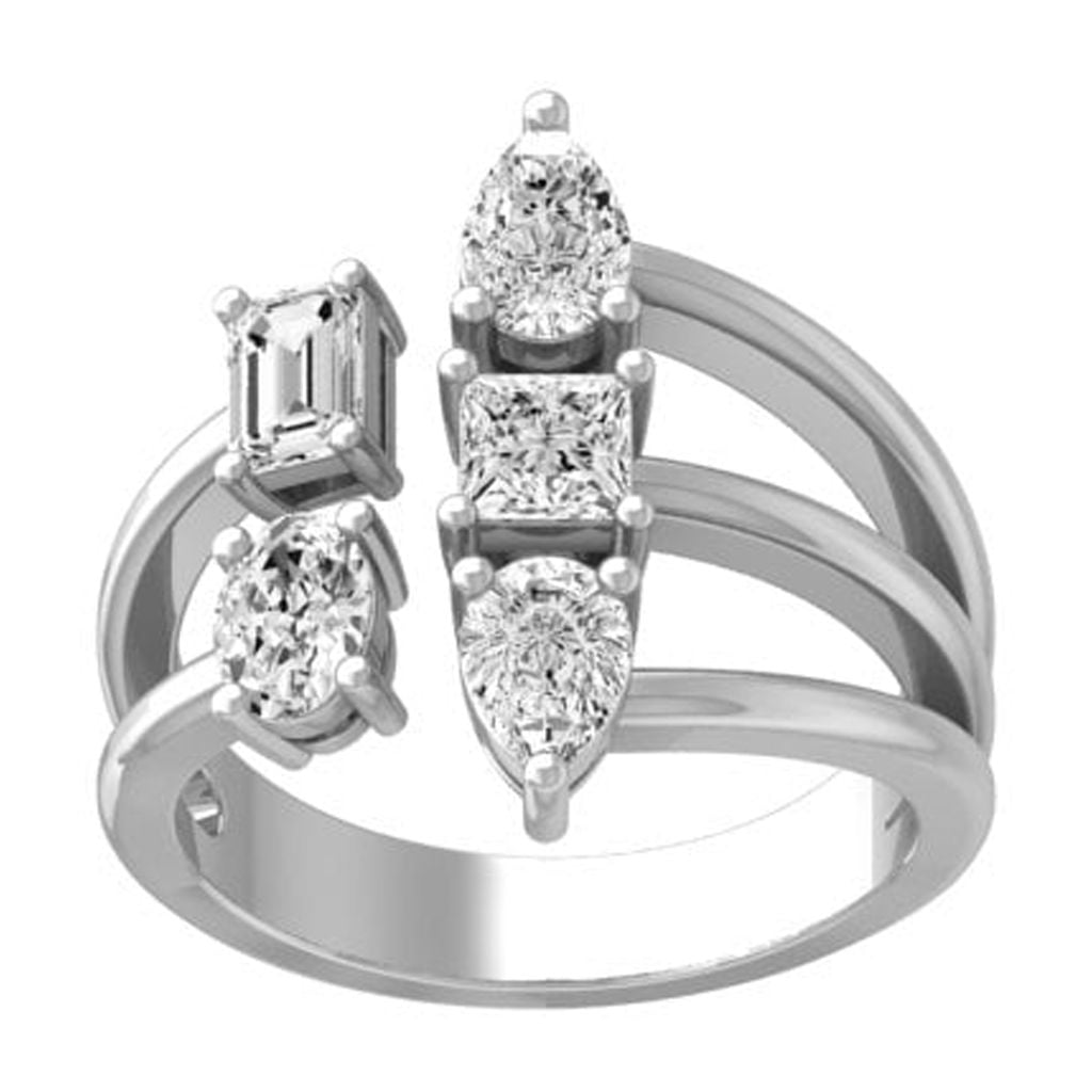 Araiya Fine Jewelry 14K White Gold Ascher, Emerald and Oval-shape Lab ...