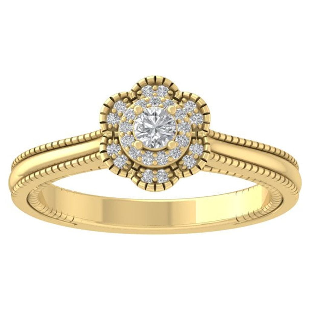Araiya Fine Jewelry 14K Yellow Gold Round-shape Lab Grown Diamond ...
