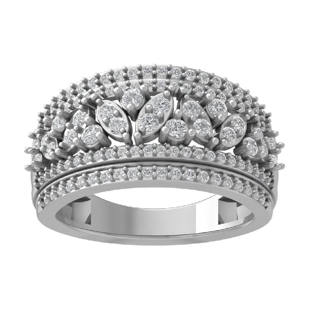 Araiya Fine Jewelry 10K White Gold Round-shape Lab Grown Diamond ...