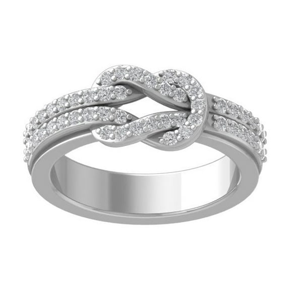 Araiya Fine Jewelry 10K White Gold Round-shape Lab Grown Diamond ...