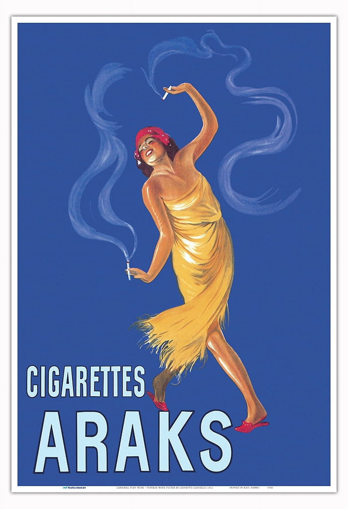 Araks Egyptian-Style Cigarettes - Vintage Advertising Poster by ...