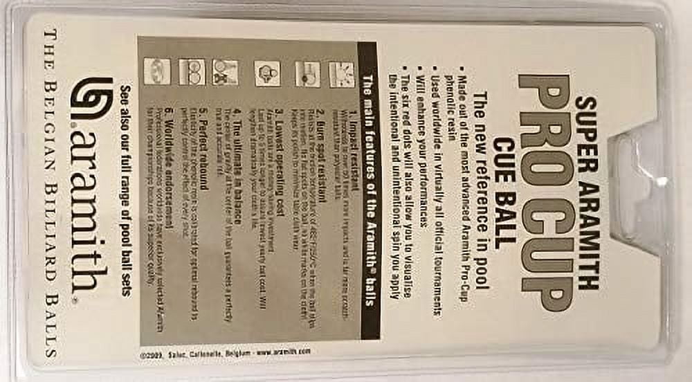 Aramith 2-1/4" Regulation Size Billiard/Pool Ball: Super Pro Cup Cue ...