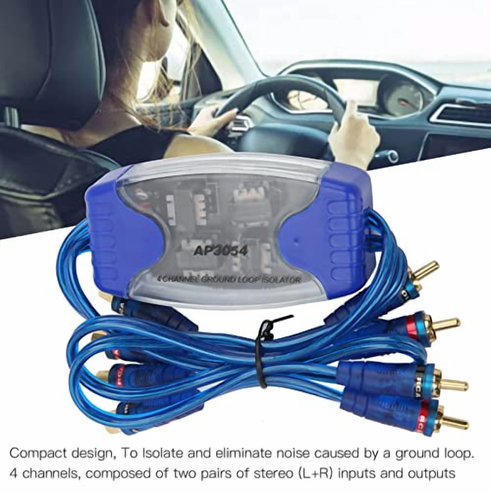 Aramox Car Noise Filter, Universal Ground Loop Isolator Automotive 4 ...