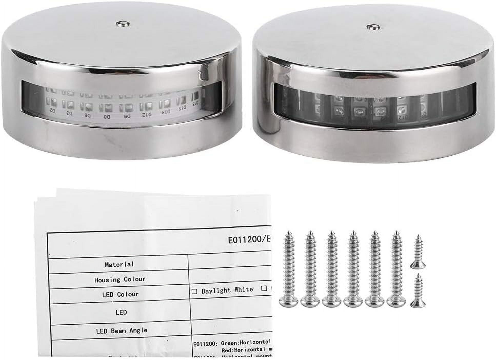 Aramox Navigation Light, Pair of 12V/24V LED Navigation Light Sailing ...