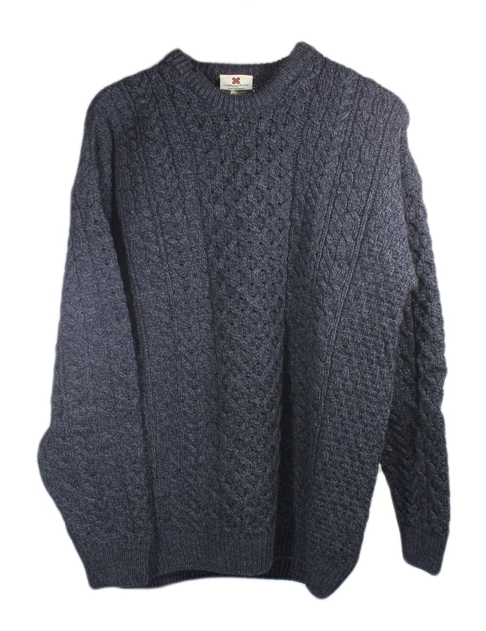 Aran Men's Fisherman Sweater 100% Irish Merino Wool Traditional ...