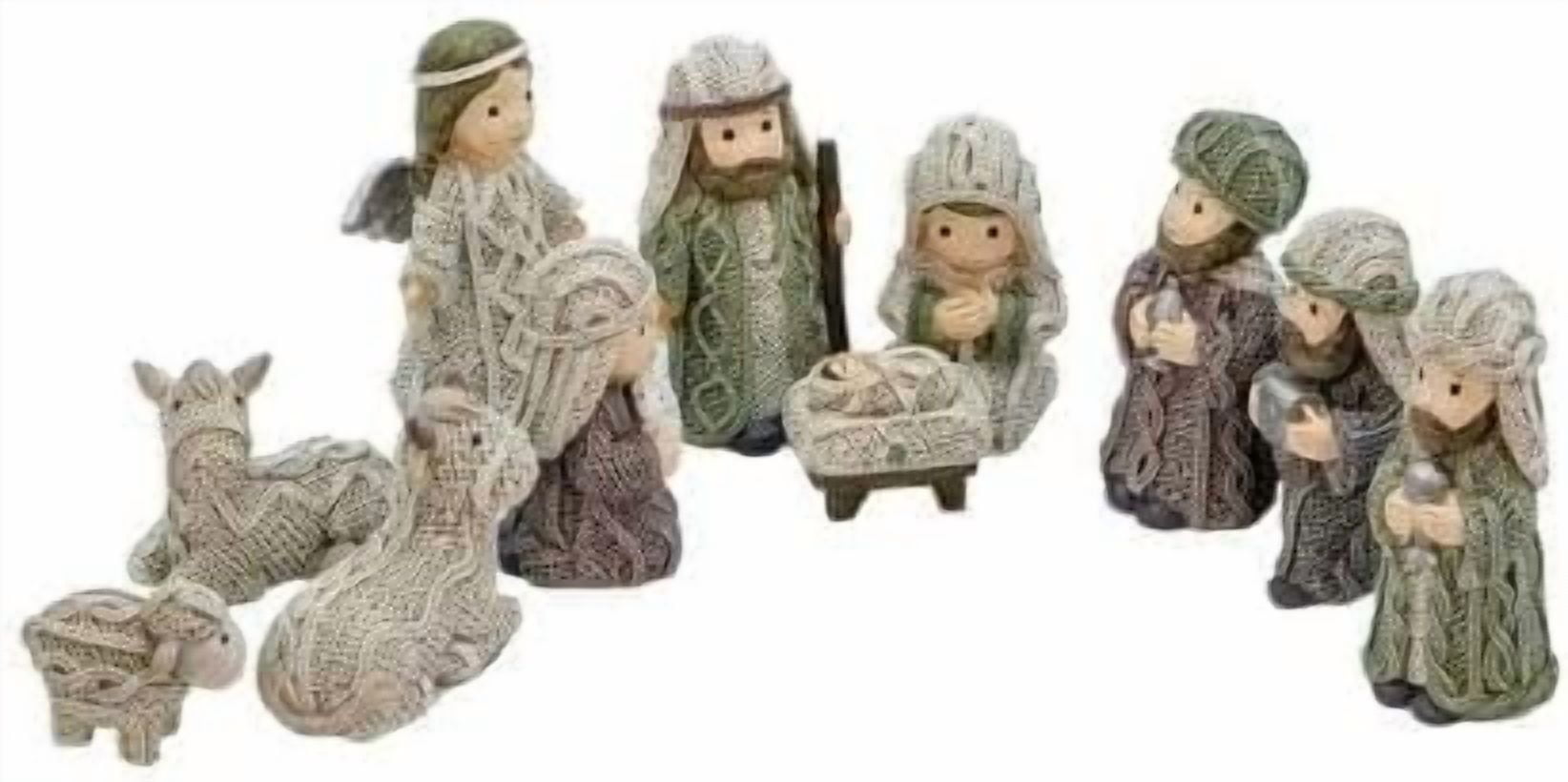 Aran Nativity Set, 11 Pieces, Handcrafted Figurines - Walmart.com