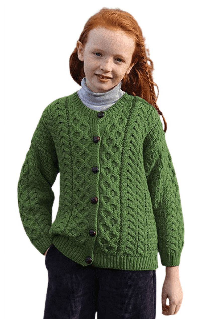 Aran Woollen Mills Cardigan Sweater for Kids 100% Premium Soft Merino ...