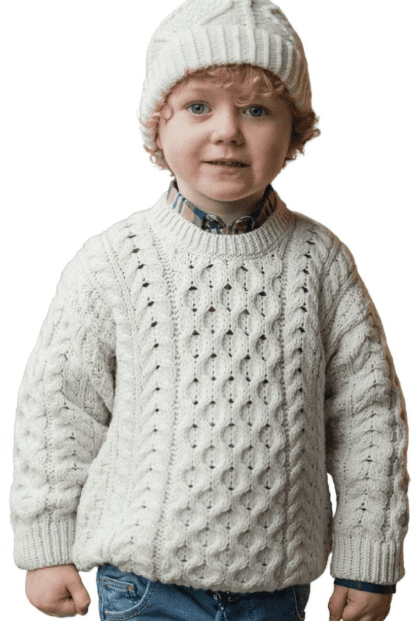Aran Woollen Mills Knitted Sweater for Kids 100% Premium SuperSoft ...
