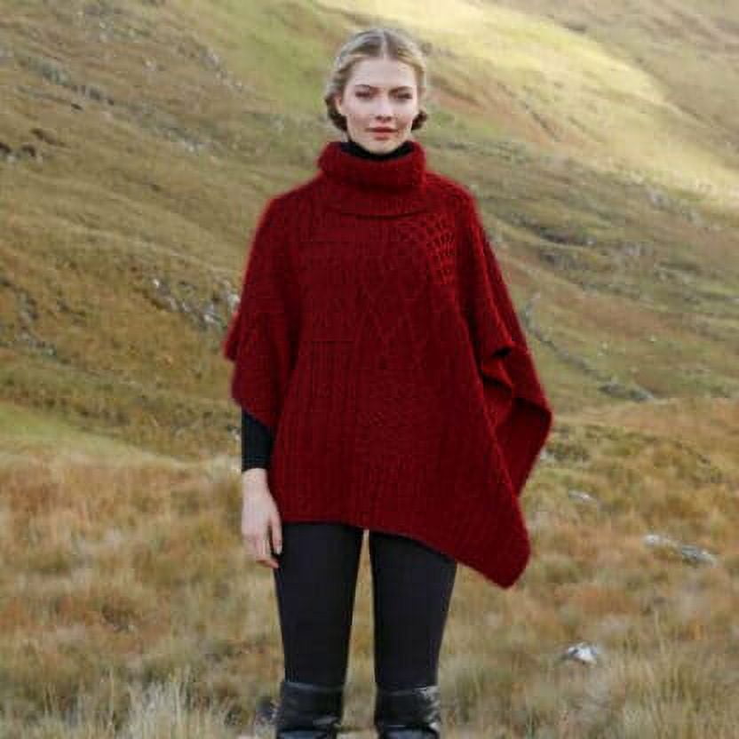 Aran Woollen Mills Ladies Irish Wool Cape - Walmart.com