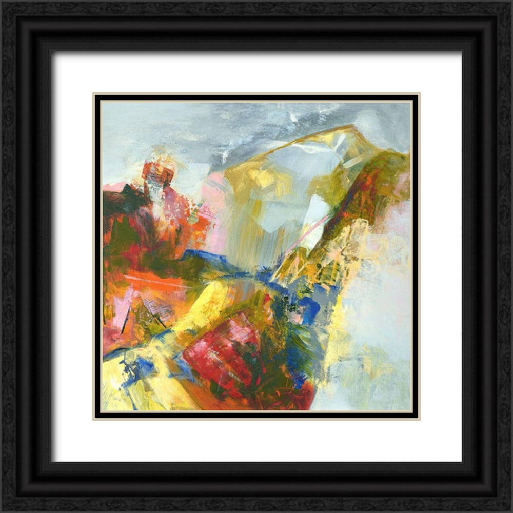 Arana, Emilia 26x26 Black Ornate Wood Framed with Double Matting Museum ...