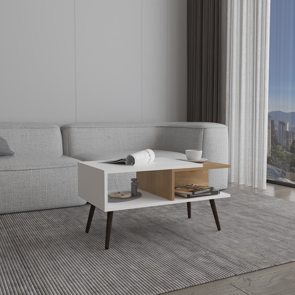 Aranjuez 29" Wide Coffee Table with Three Shelves, Rectangular, Living ...