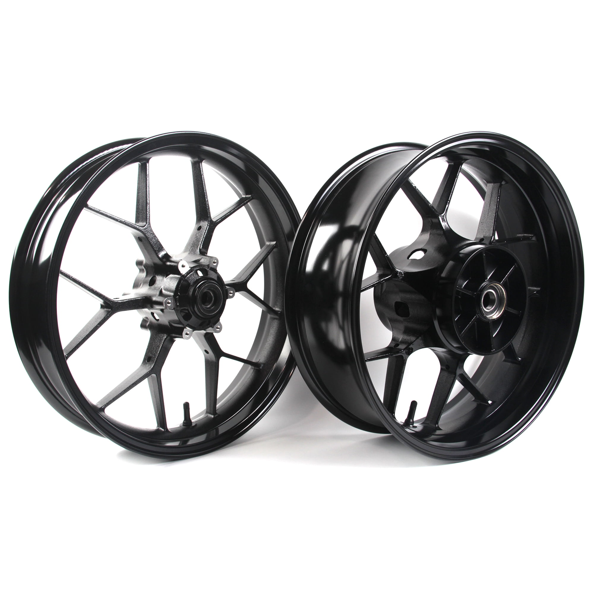 Arashi Wheel Rims Front & Rear, 17", Aluminum, Gloss Black for Honda ...