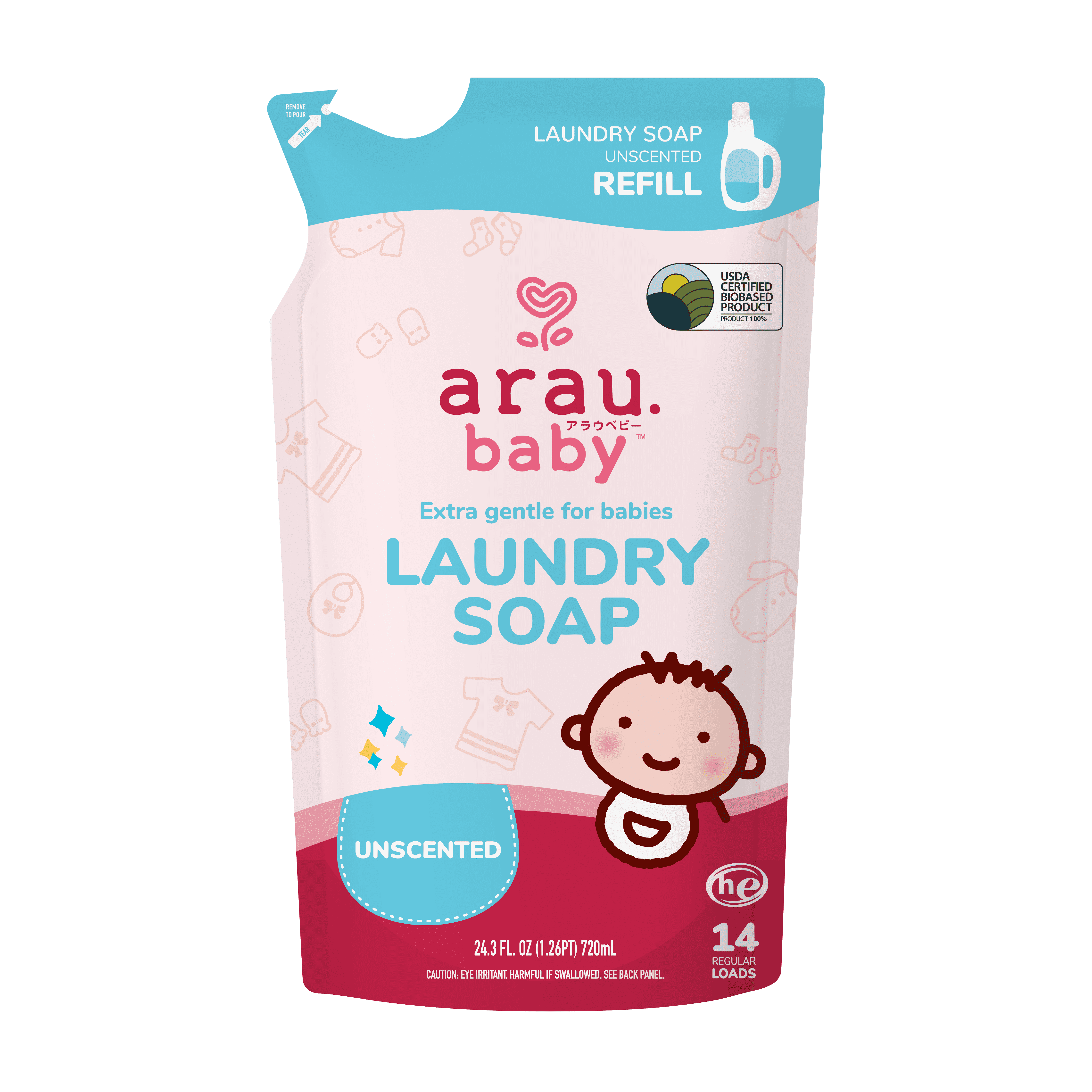 Arau Baby Liquid Laundry Soap Refill - Unscented (24.3 Fl Oz) - Walmart.com