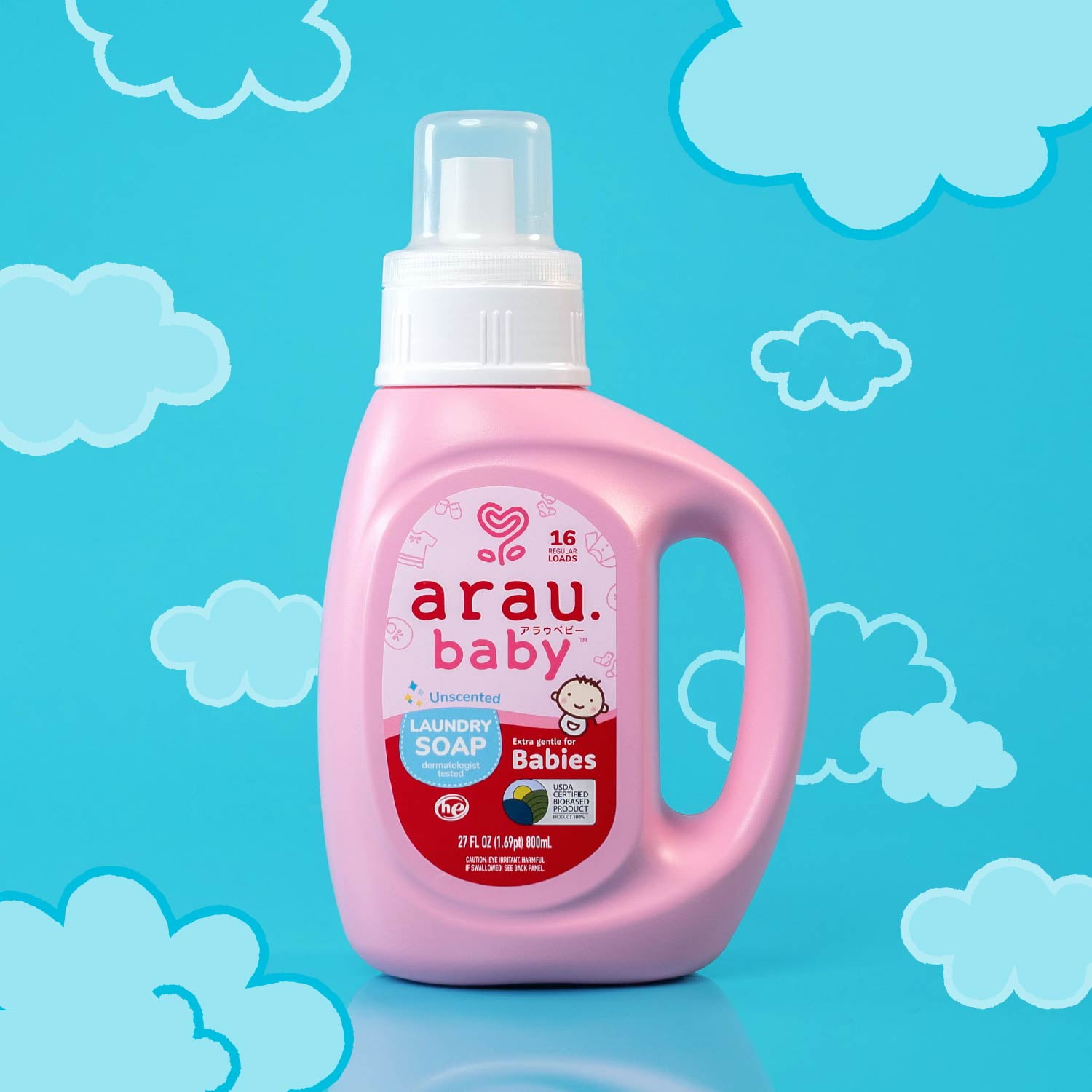 Arau Baby Unscented Laundry Soap - Pure Gentle Baby Soap, Plant Based ...