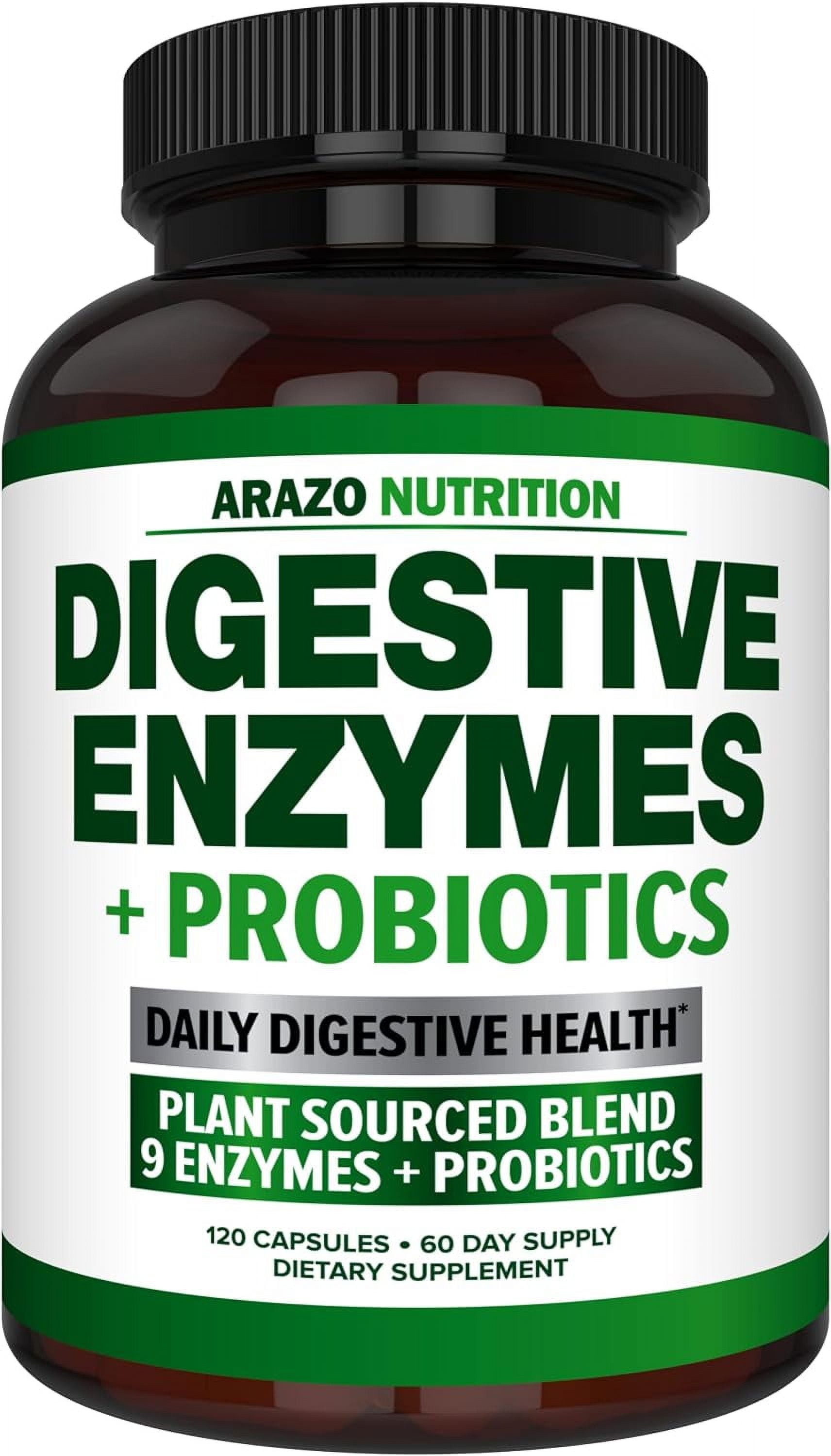 Arazo Nutrition Digestive Enzymes with Probiotics - Multi Enzyme ...
