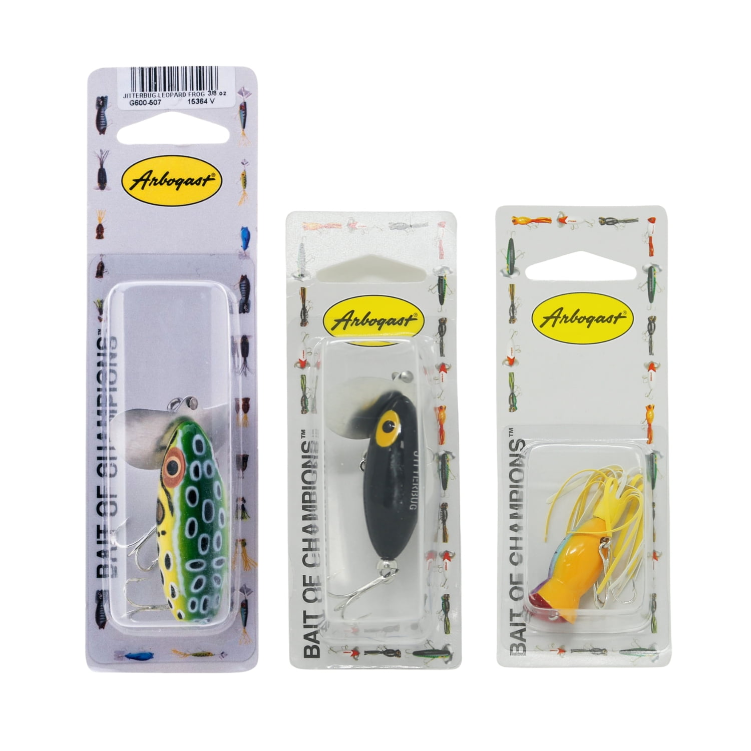 Arbogast Fishing Lure Set - Jitterbug Topwater Lure 2-1/2" 3/8 Oz ...