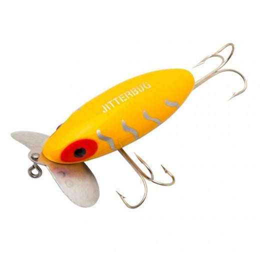 Arbogast G630-03 Jitterbug Topwater Lure, 2", 1/4 oz, Yellow, Floating ...