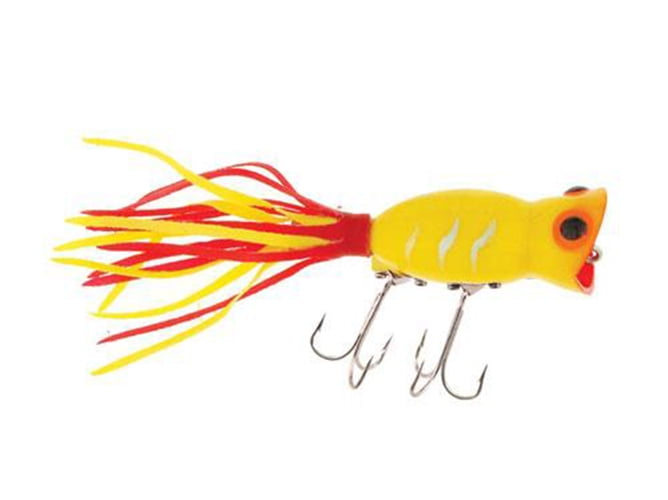 Arbogast G750-03 Hula Popper Topwater Popper, 2 1/4", 5/8 oz, Yellow ...