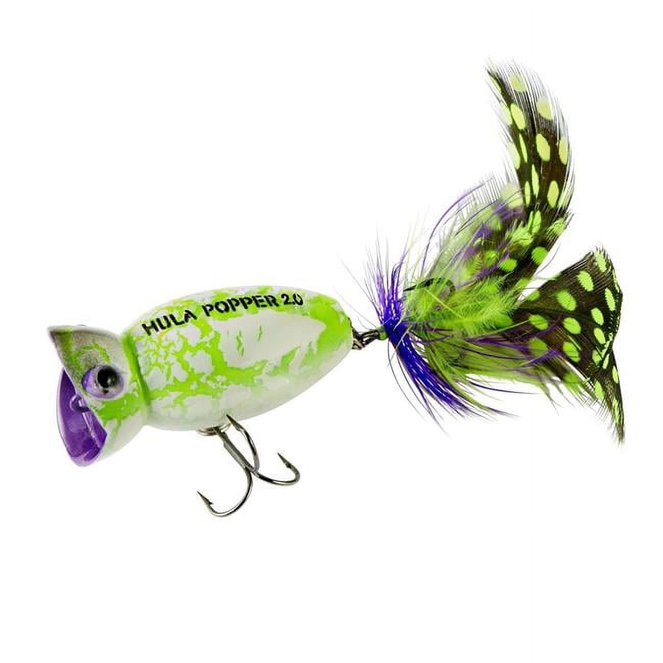 Arbogast Hula Popper 2.0 Topwater Baits 2'' White Zombie 3/8 oz ...