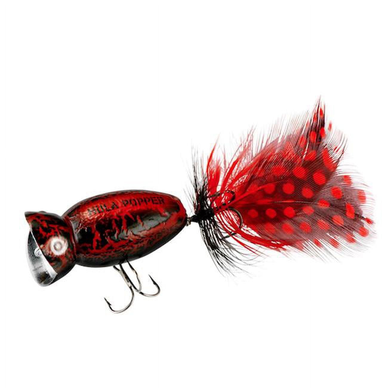 Arbogast Hula Popper 2'' 3/8oz Black Death - Walmart.com