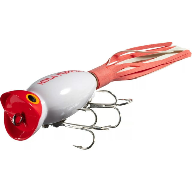 Arbogast Hula Popper 5/8 oz Fishing Lure - White/Red Head - Walmart.com
