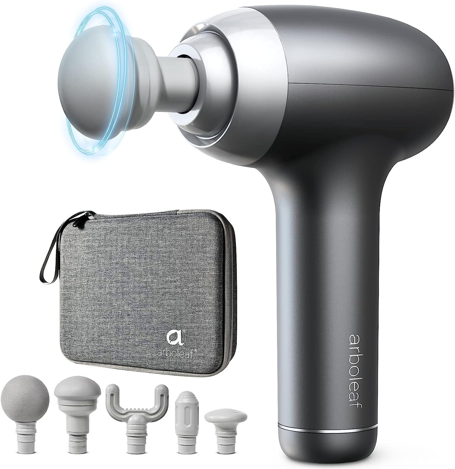 Arboleaf Handheld Mini Massage Gun with Attachments, 2000mAH Device for ...