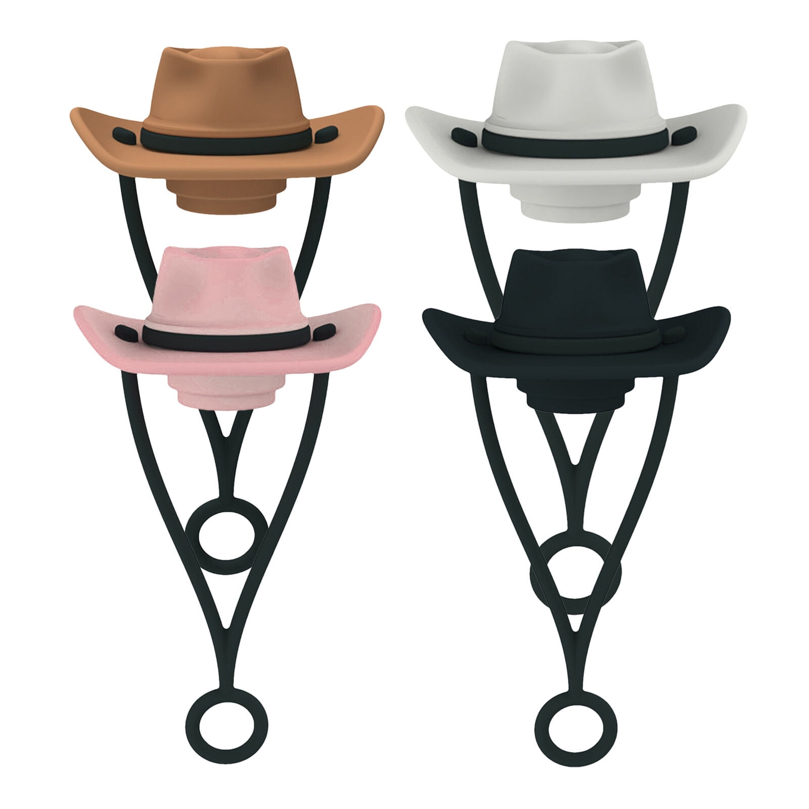 Earth Day Clearance 4 Pack Cowgirl Hat Straw Cover, Cute Silicone Straw ...