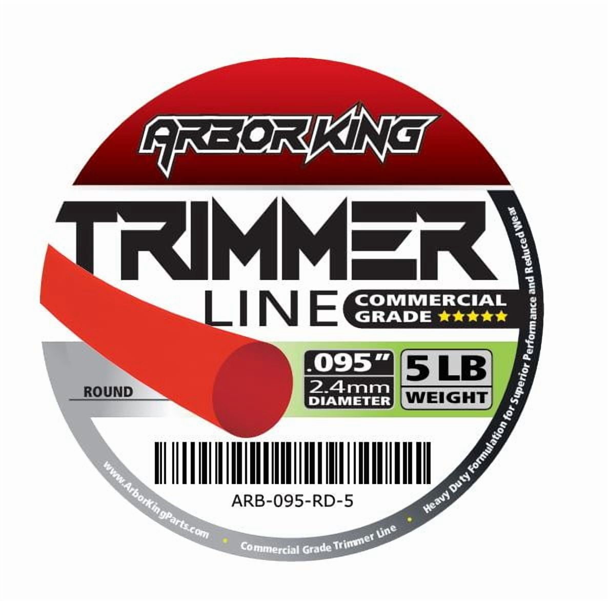 Arbor King 0.095 5LB Round Red Trimmer line Spool Commercial Grade with ...