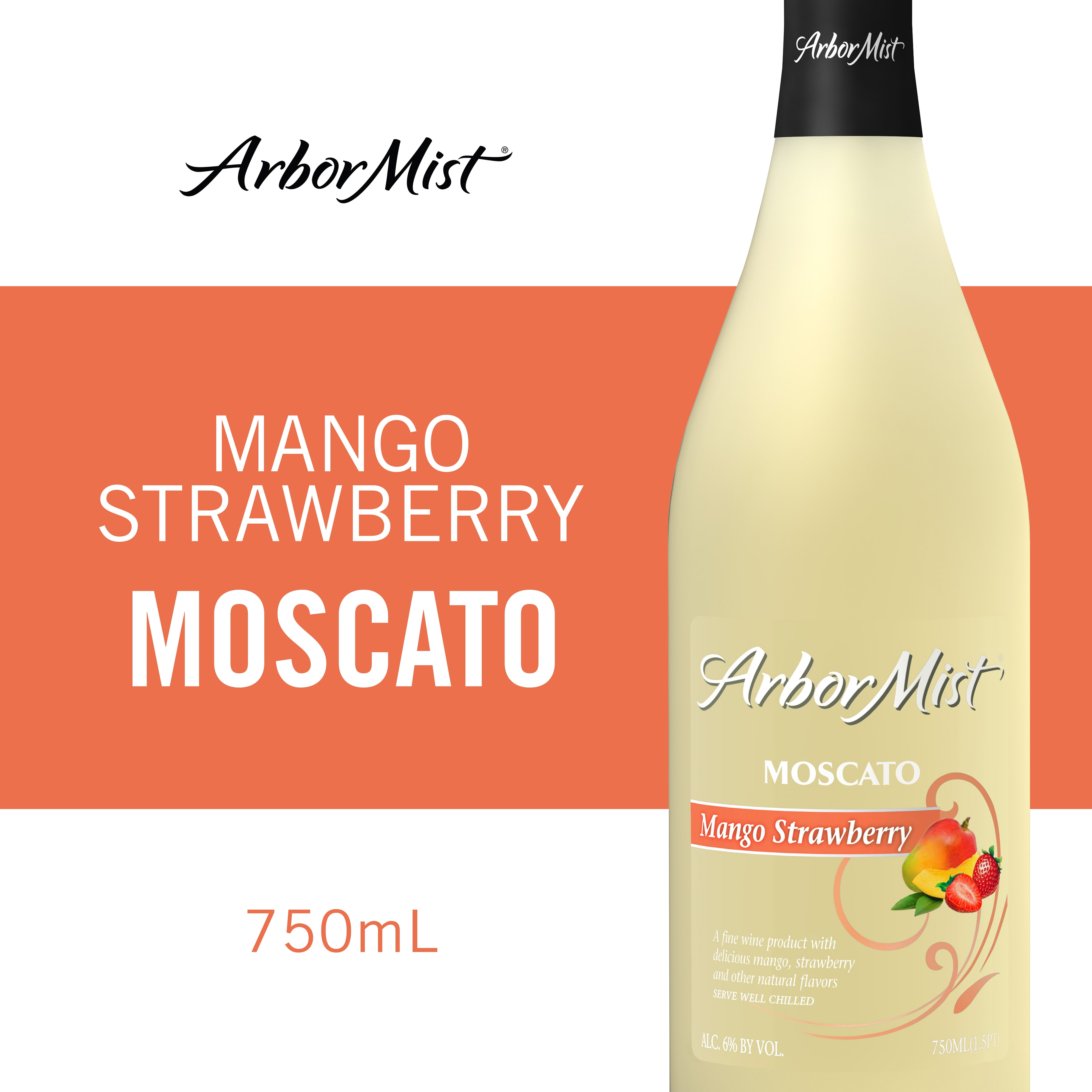 Arbor Mist Mango Strawberry Moscato Fruit Wine, 750ml Bottle - Walmart.com