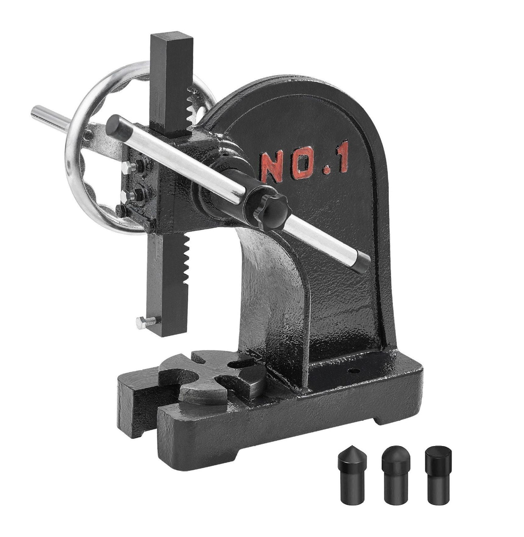 Arbor Press, 1 Ton Manual Arbor Press with Handwheel, 5.9" Height, Cast ...